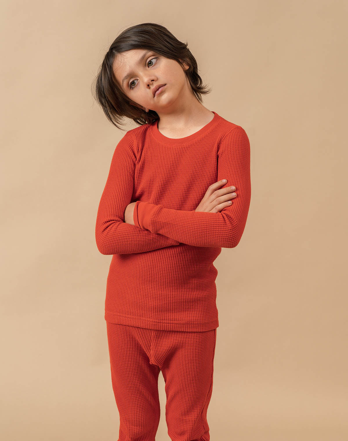 Noble Kids Waffle Set in Paprika