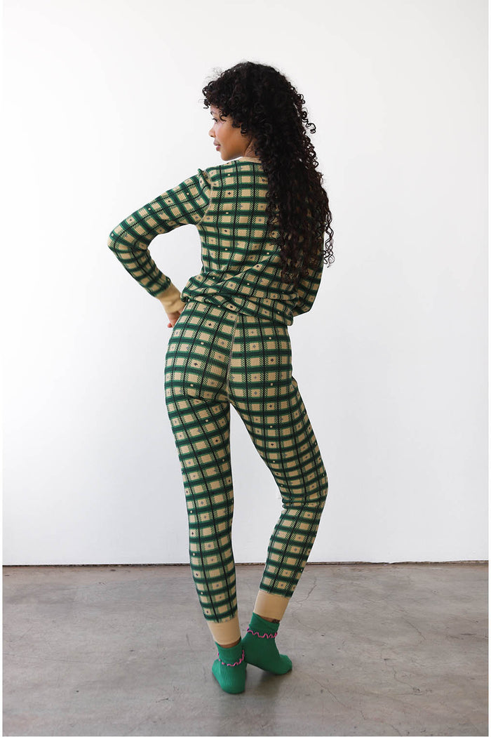 Noble Waffle Bottom in Plaid Print
