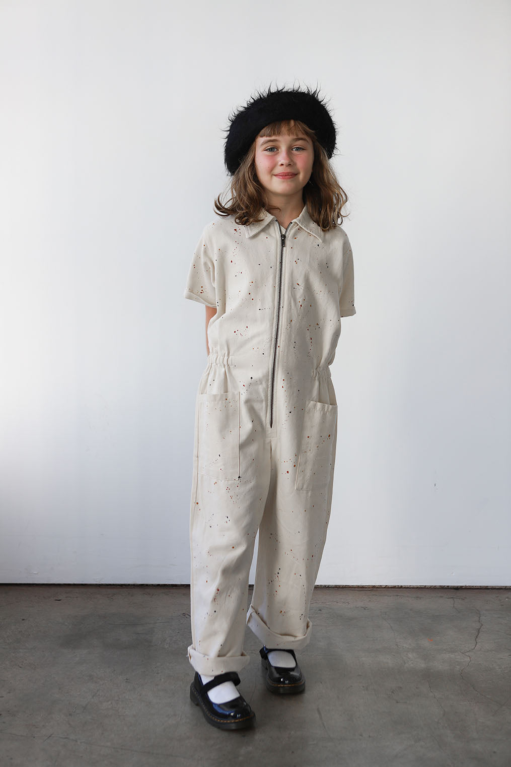 Noble Kids Utility Suit in Splatter Print