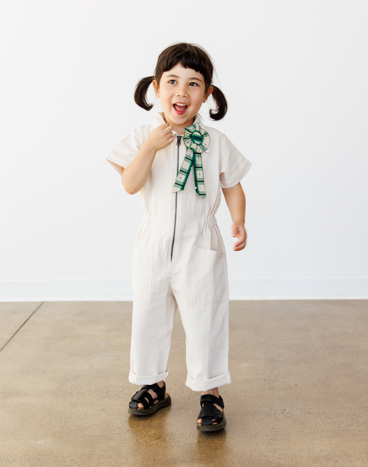 Noble Kids Utility Suit in Oat Milk